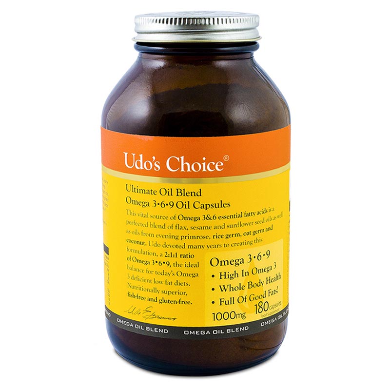 Udo's Choice Ultimate Oil Blend Capsules 180 Caps - Supplement Warehouse